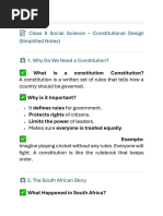 Constitutional Design Class9 Notes | PDF