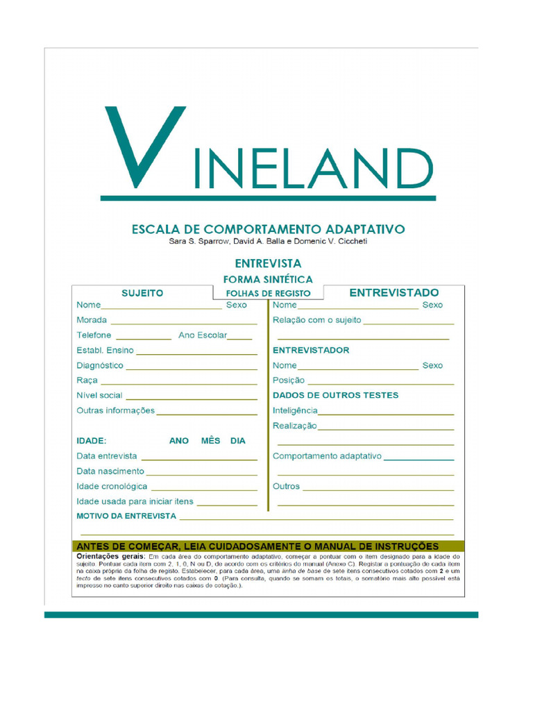 Escala Vineland | PDF