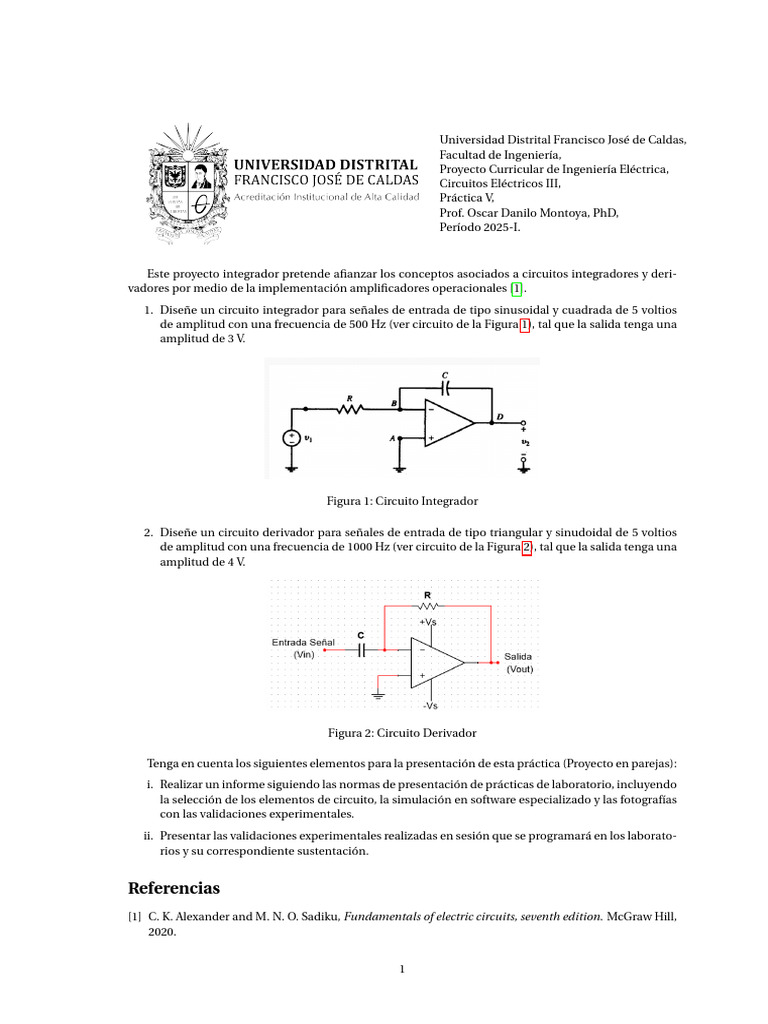 Circuitos III Integradores y Derivadores | PDF