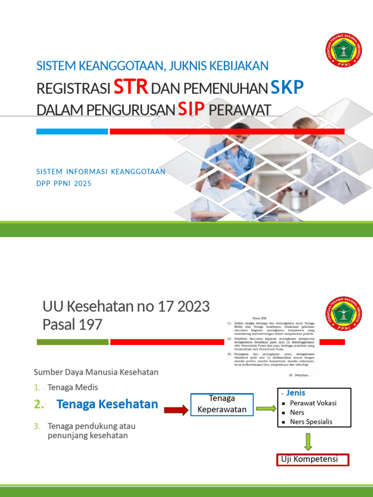 MATERI STR, Kecukupan SKP, SIP - Key - Compressed | PDF