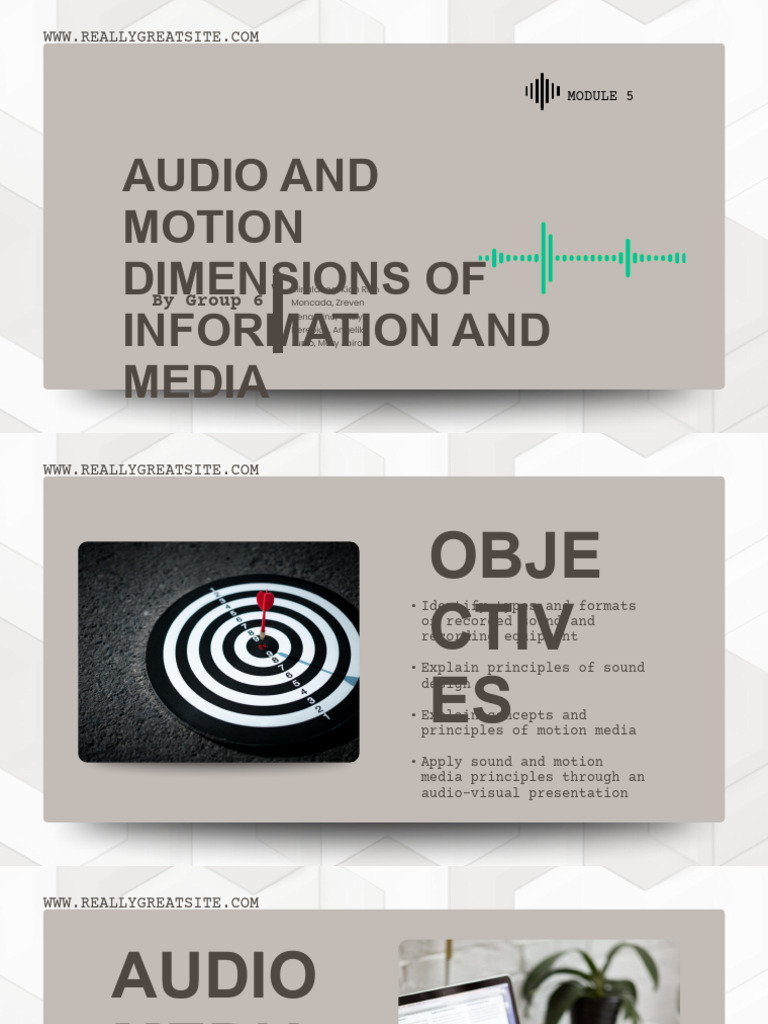 Audio and Motion Dimensions of Information and Media | PDF | Data Compression | Mp3
