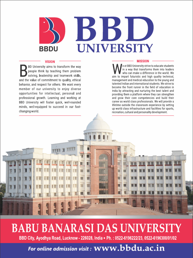 BBDU Fee Brochure 2025-26 | PDF