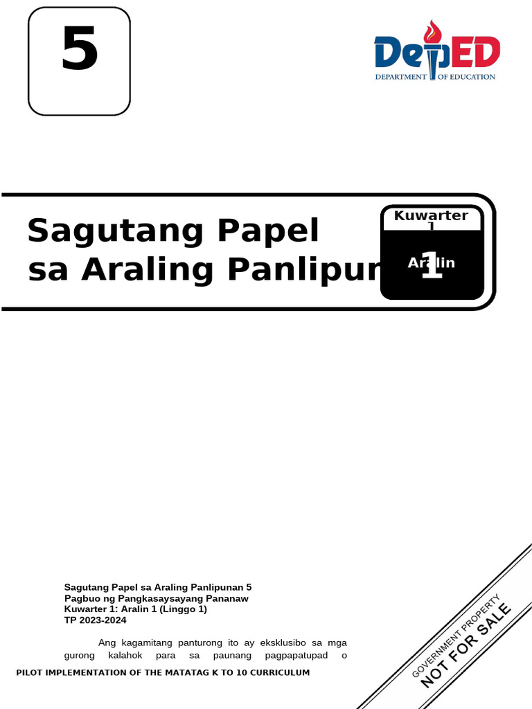 F2 Q1 WS AP5 Lesson 1 Week-1 | PDF