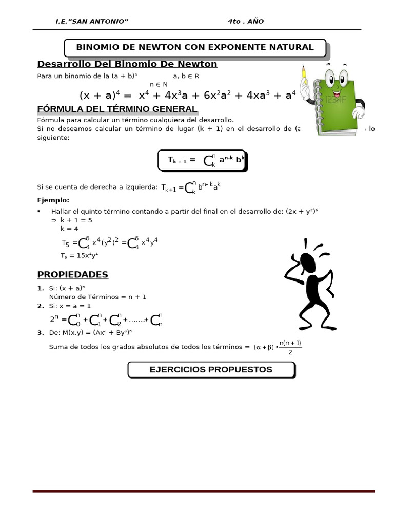 Binomio de Newton 5año | PDF