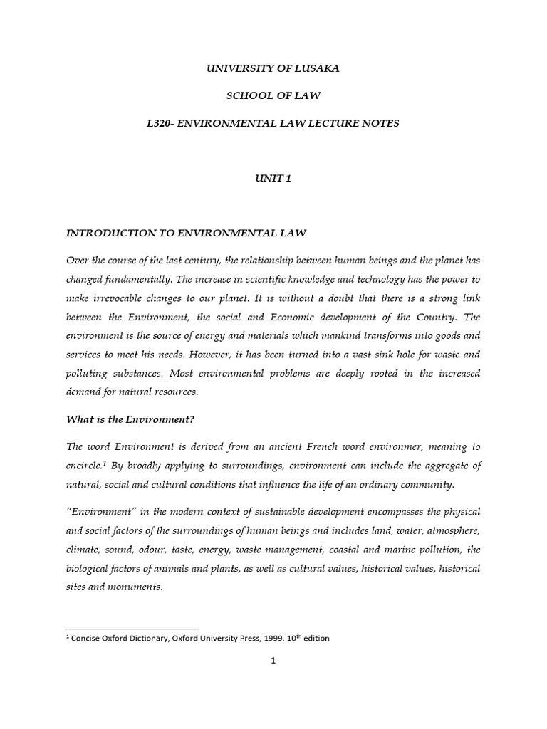 Environmental Law Overview and Sources | PDF | Environmental Law ...