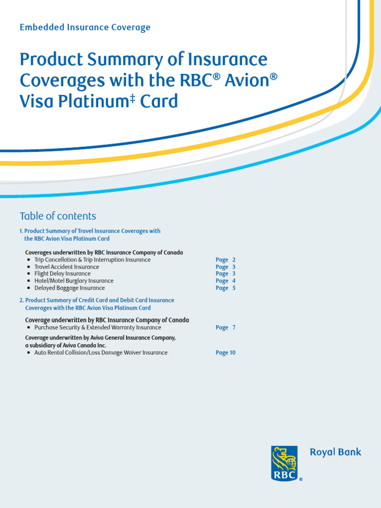 RBC Avion Visa Platinum Quebecforms | PDF | Financial Services ...