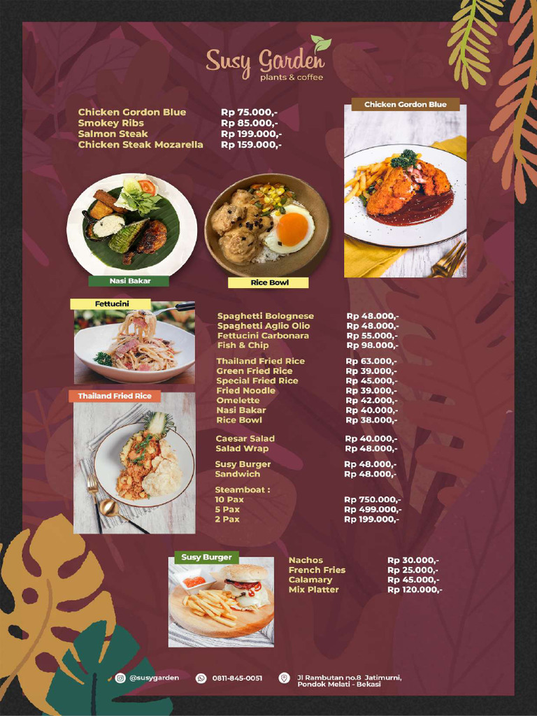 Menu Susy Garden | PDF