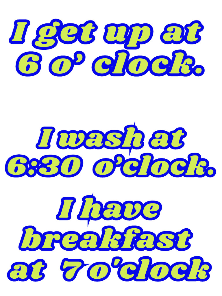 I Get Up at 6 O' Clock. | PDF