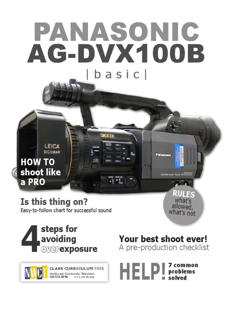 DVX100B Manual | PDF | Compact Cassette | Microphone