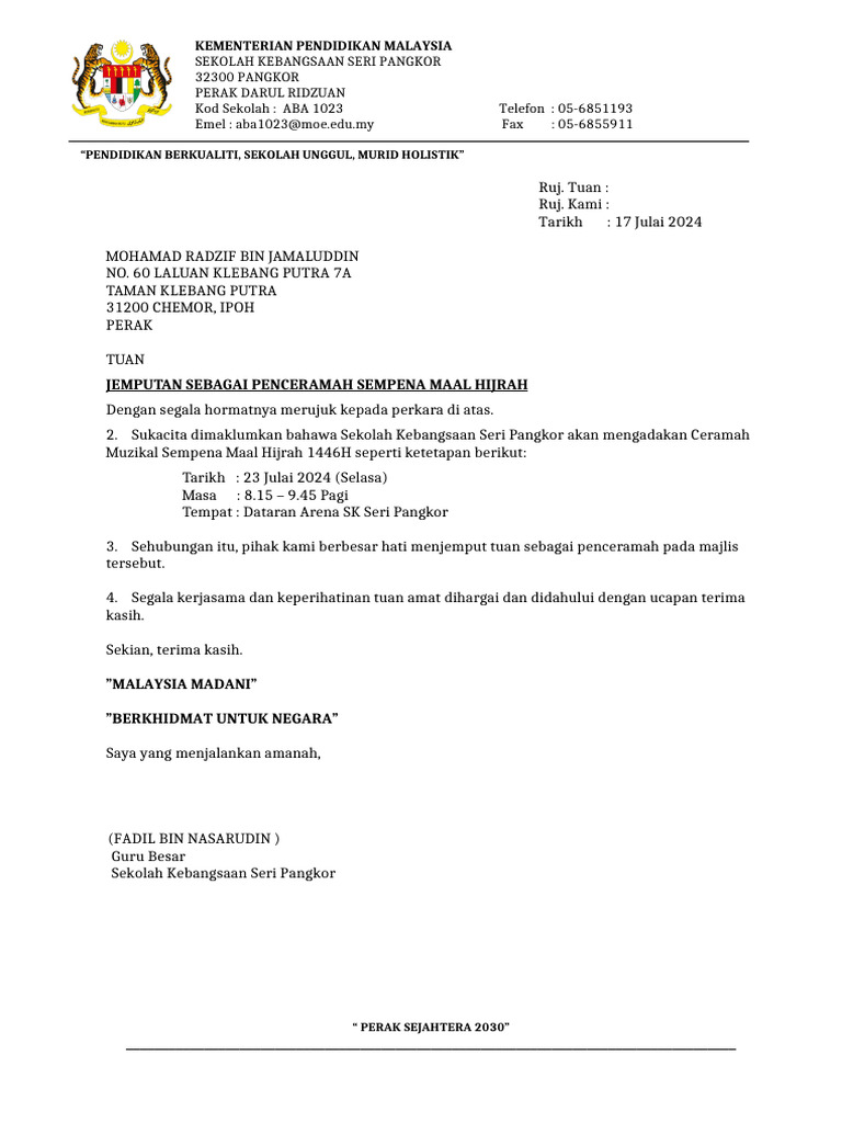 Surat Jemputan | PDF