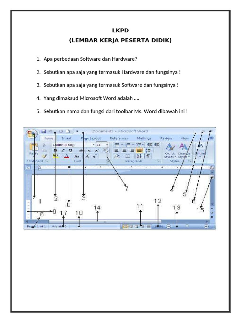 LKPD Word 2007 | PDF