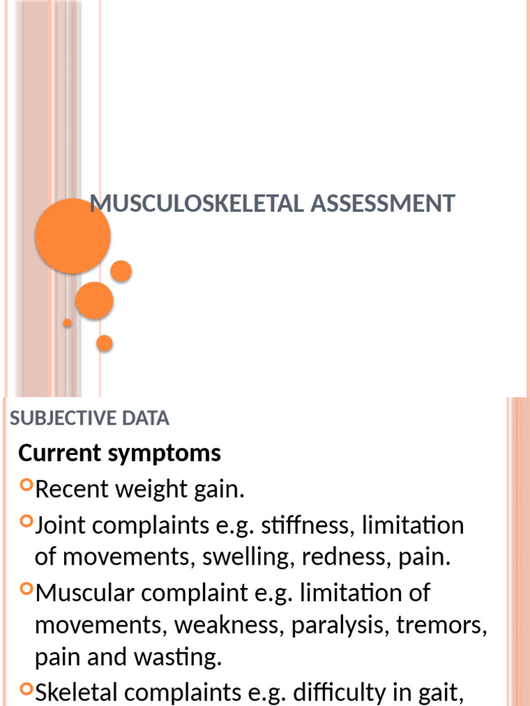 Musculoskeletal Assessment Guide | PDF