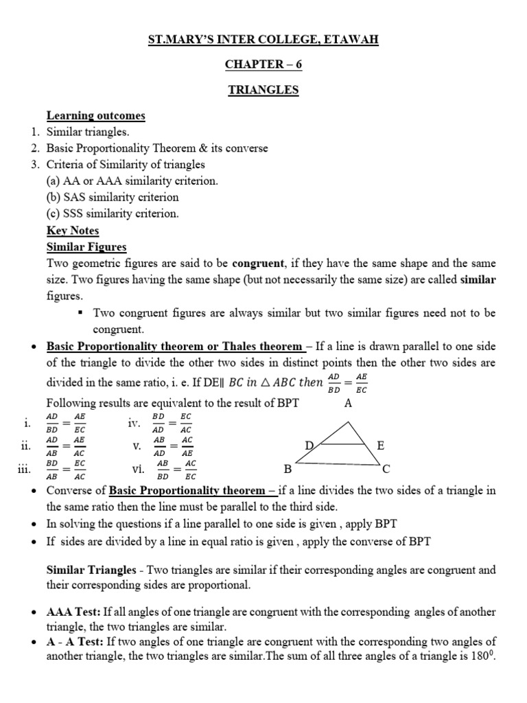 Chapter 6 - Triangles | PDF | Triangle | Geometric Shapes