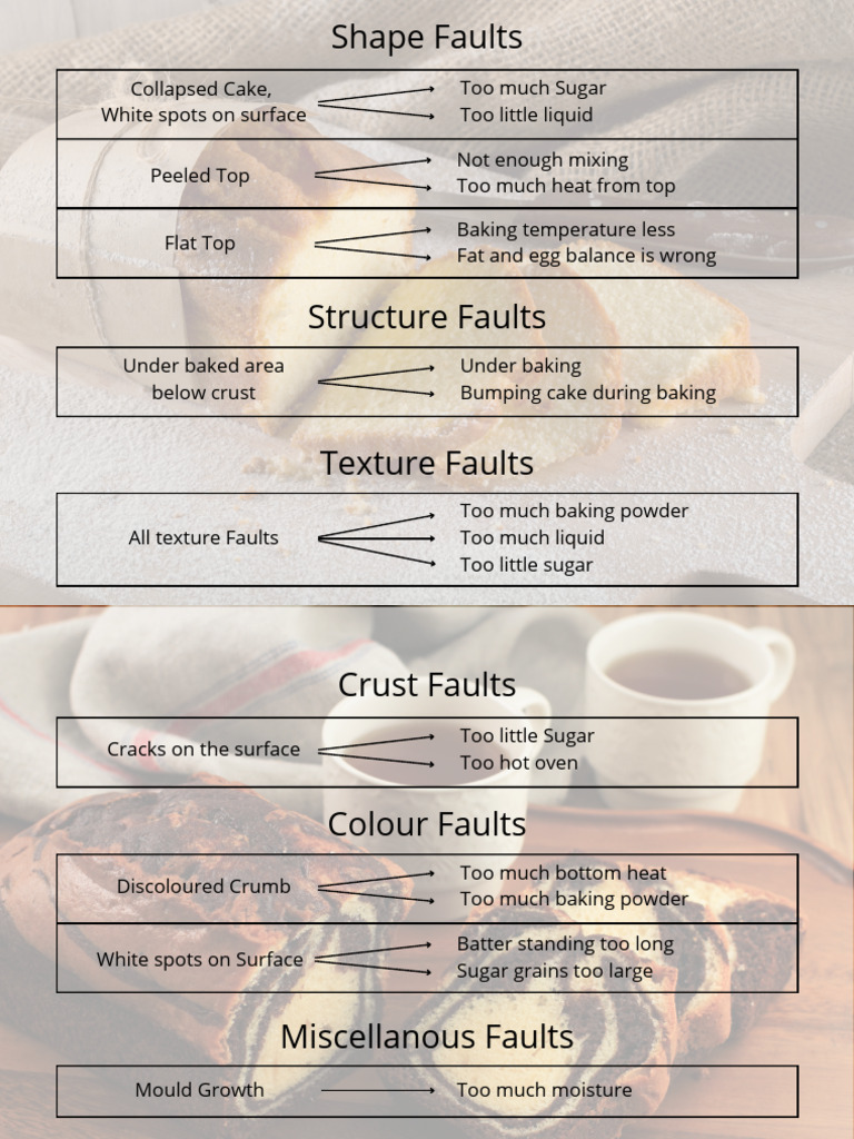 NIOS Bakery (256) - Cake Faults | PDF