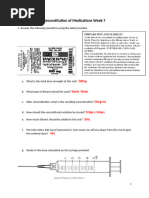 Medication Reconstitution Guide for Nurses | PDF | Self-Improvement