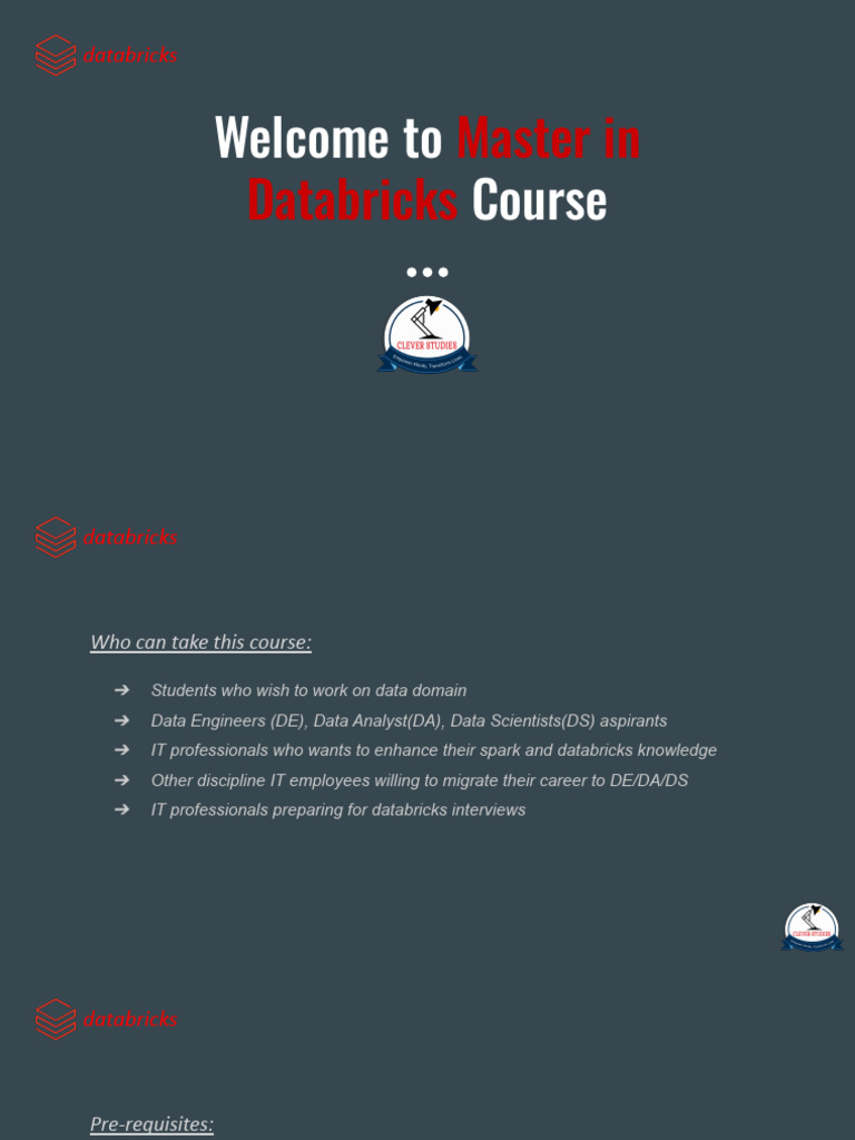 Databricks Webinar Presentation | PDF