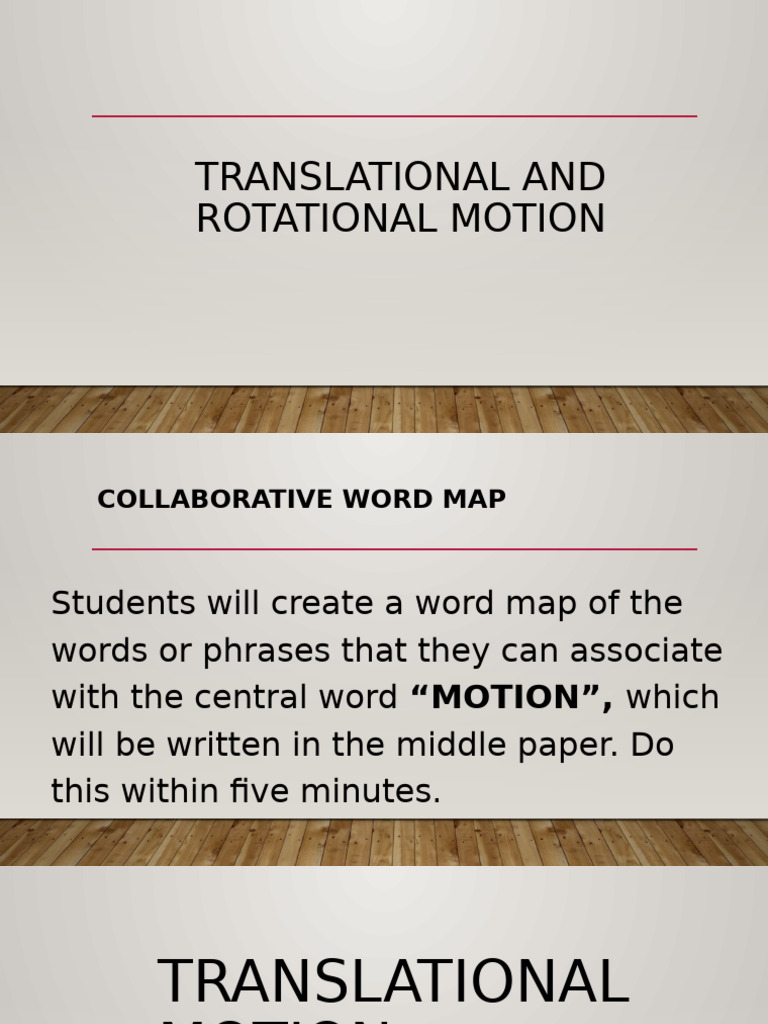 Translational vs Rotational Motion Explained | PDF | Rotation Around A ...