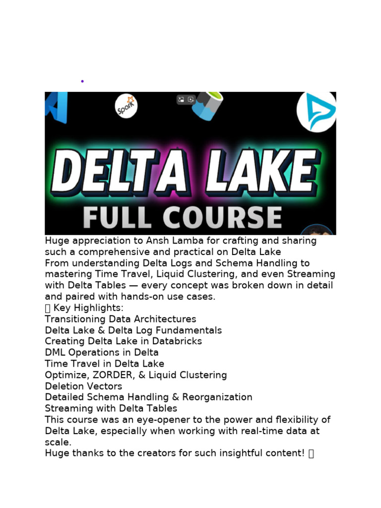 Huge Appreciation To Ansh Lamba For Crafting and Sharing Such A Comprehensive and Practical On ...