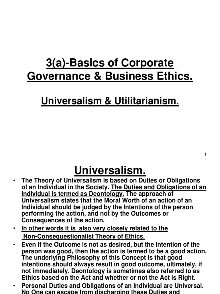 1-Basics of Corporate Governance &business Ethics..Ppt Eaefsf | PDF ...