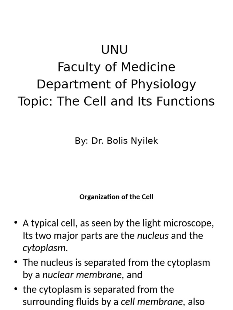 The Cell Physiology 1 | PDF | Endoplasmic Reticulum | Cell Membrane