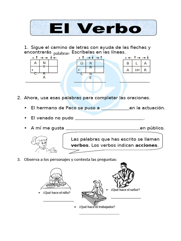 Ficha-de-El-Verbo y Sus Tiempos | PDF