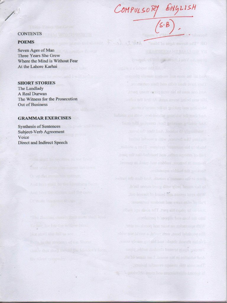 Compulsory English | PDF
