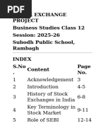 Final Stock Exchange Project Class12 | PDF | Stock Market | Stocks