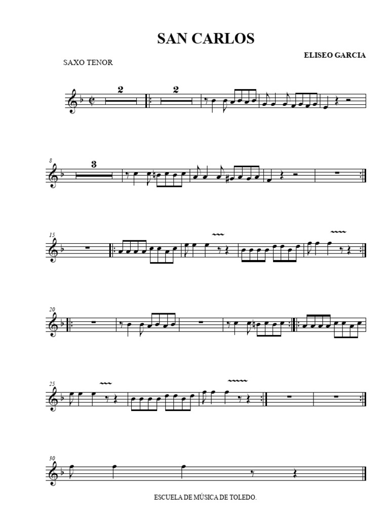 San Carlos - Score - Tenor Sax. | PDF