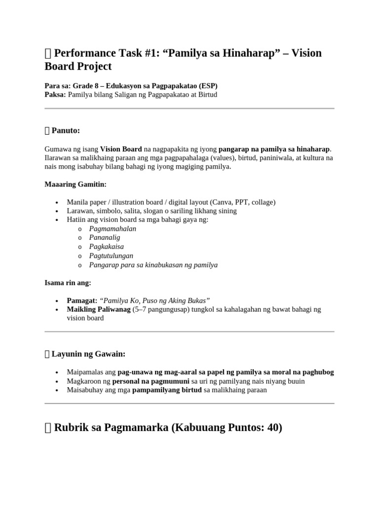 Performance Task | PDF