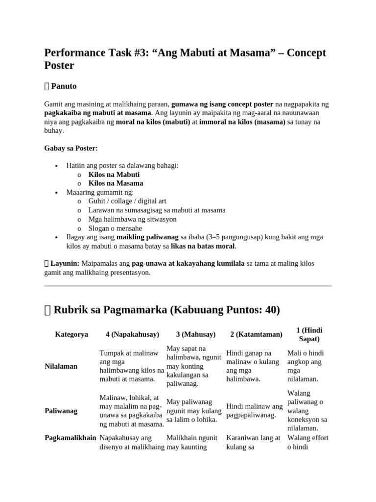 Performance Task 10 | PDF