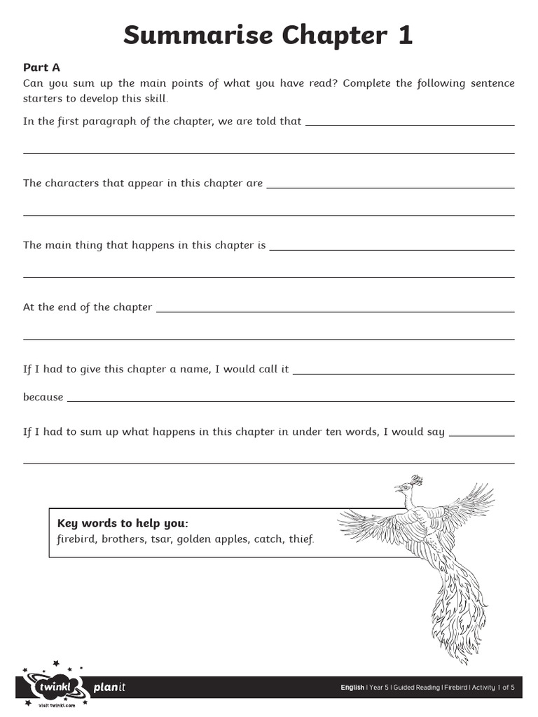 Summarise Chapter 1 Activity Sheet 1 | PDF