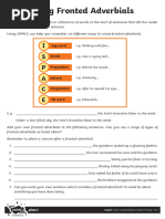 Fronted Adverbial Worksheet Year5 | PDF
