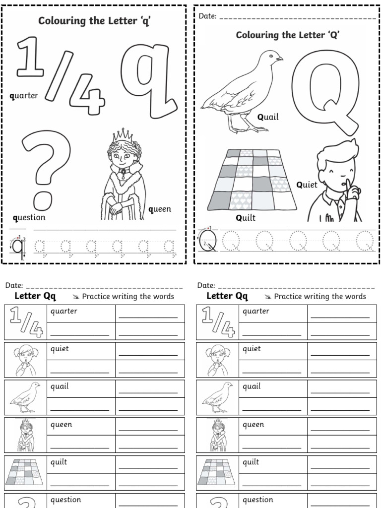 Worksheet For Letter QQ | PDF