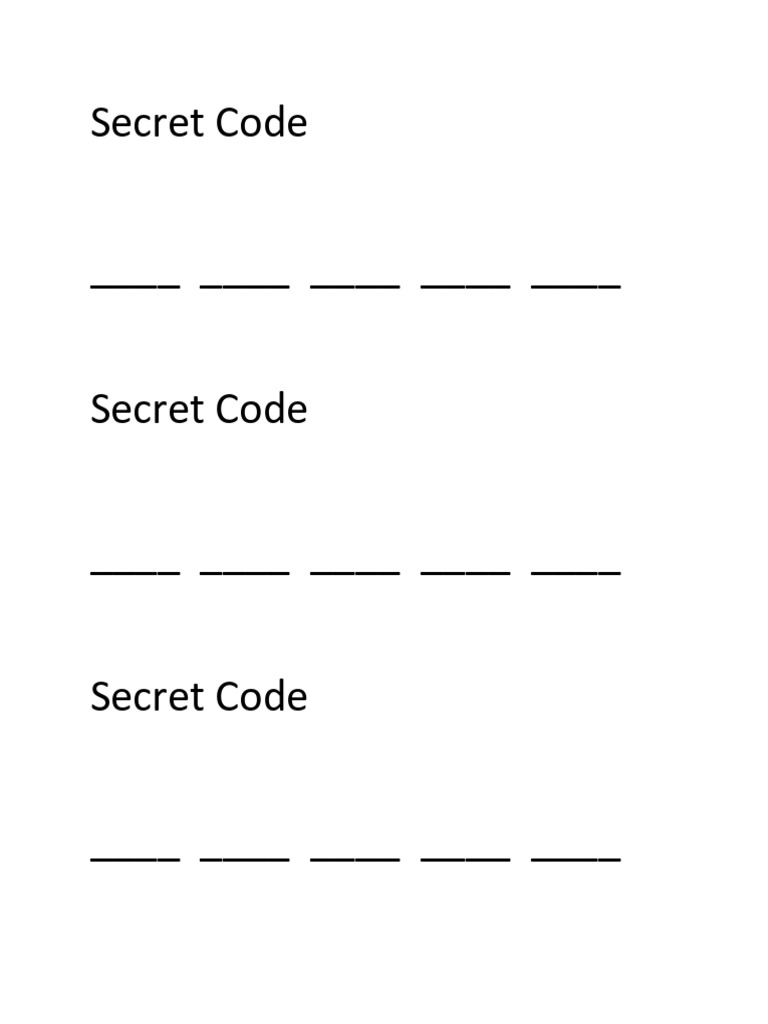 Secret Code | PDF
