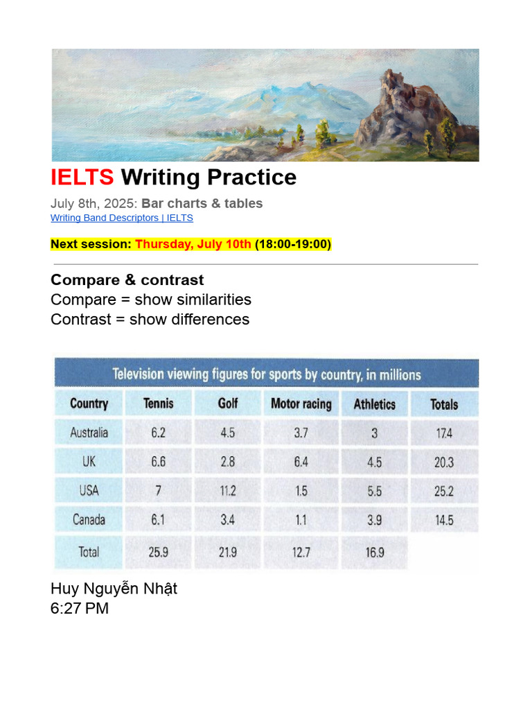 NOTE - EXTRA 18H - MR. HOÀNG LÊ - The Forum - Writing Practice - July 8th, 2025 | PDF | Ellipsis ...