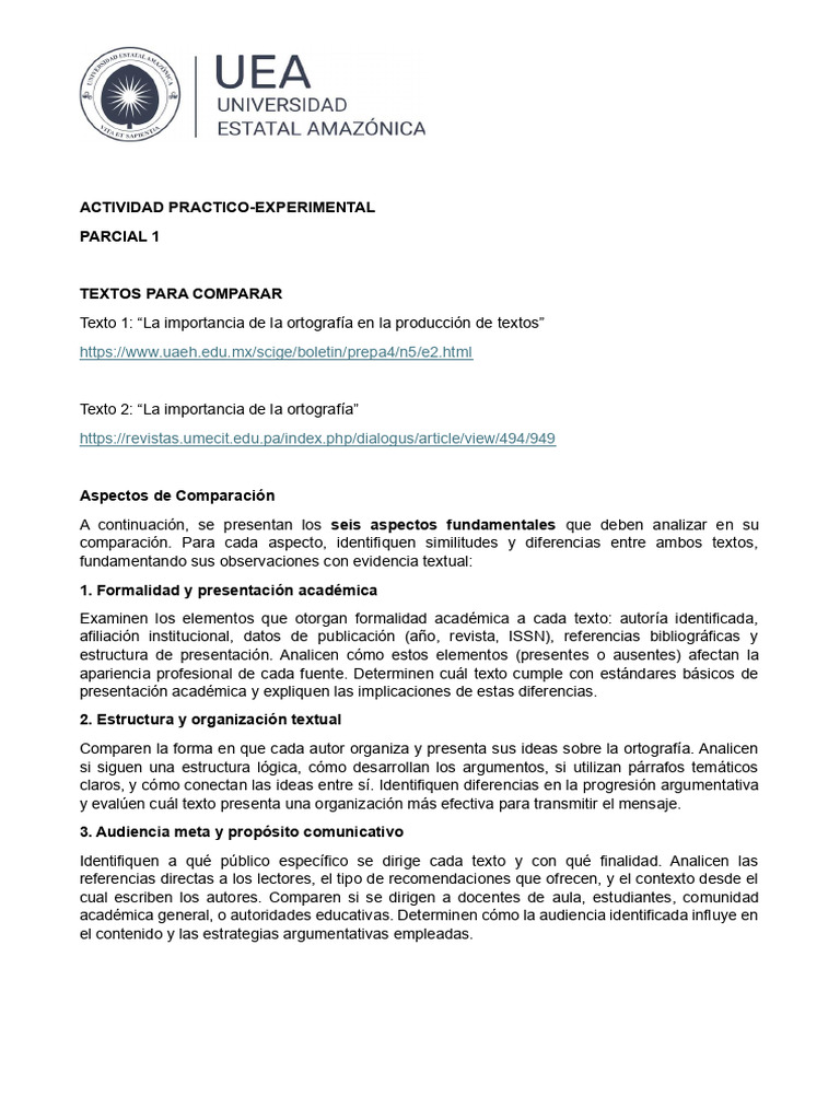 2525 P1 - Textos para Comparar - Definitivo | PDF | Aprendizaje ...