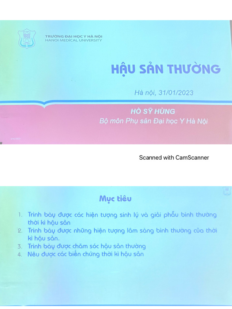 LEC 16 - Hậu Sản Thường | PDF