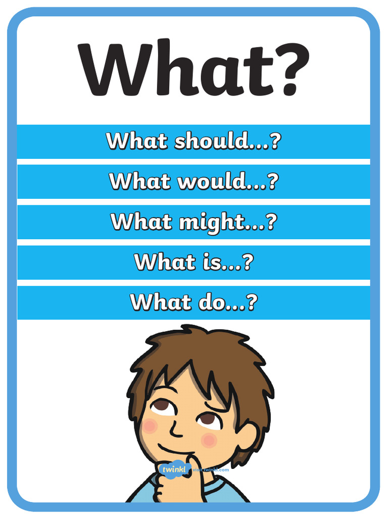 T L 4446c What Question Poster A4 | PDF