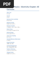 Class 10 Science Formula Sheet | PDF