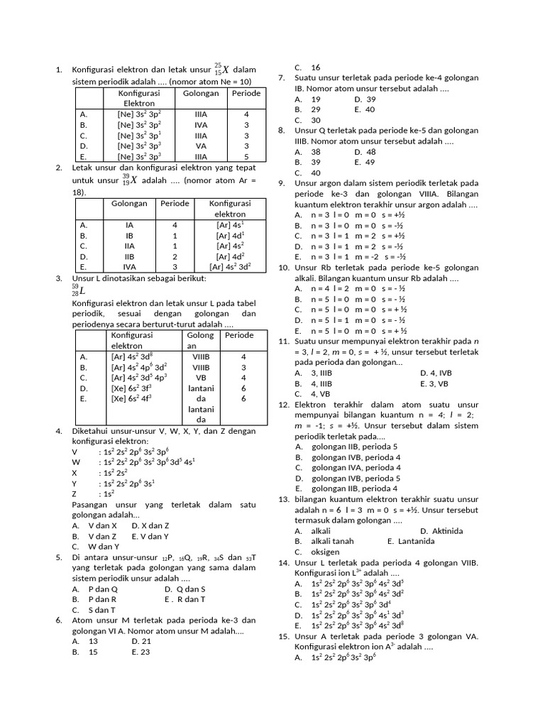 Sistem Periodik Unsur | PDF