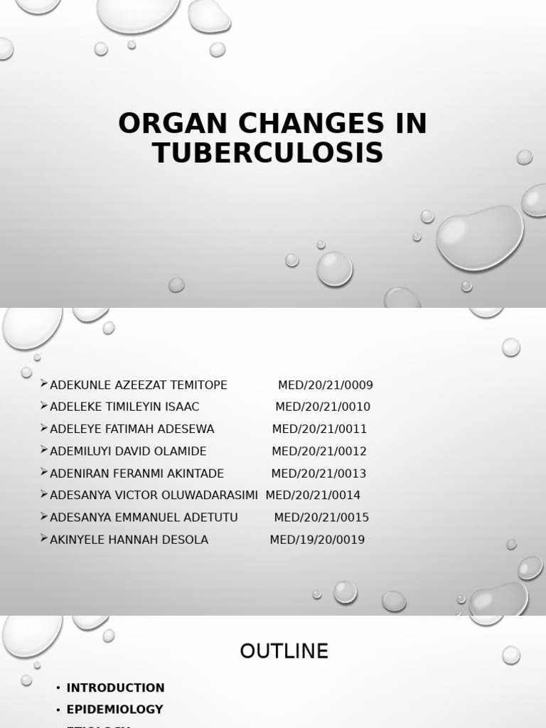 Organ Changes in Tuberculosis | PDF | Mycobacterium | Tuberculosis