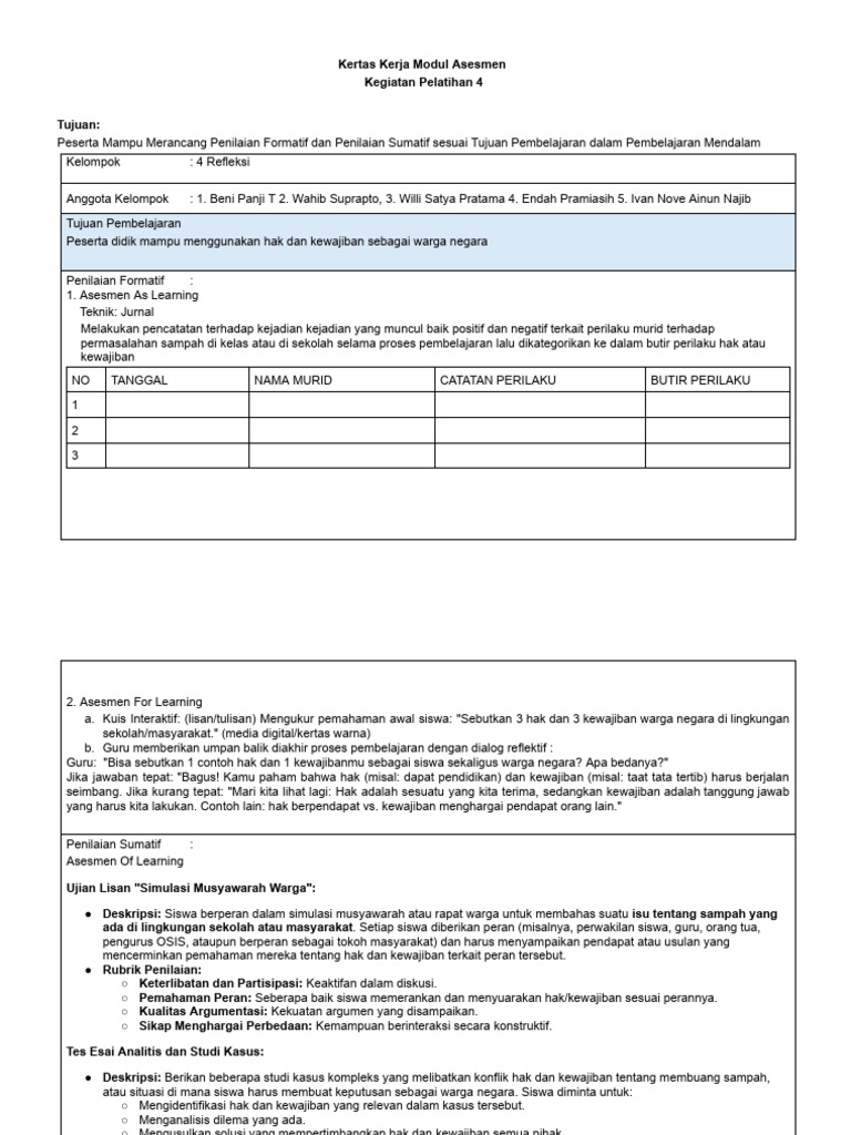 Tugas Kp-4 LK Modul 4 Kp4 Asesmen PM | PDF