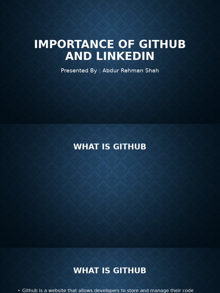 Importance of Github and Linkedin | PDF | Linked In | Human Communication