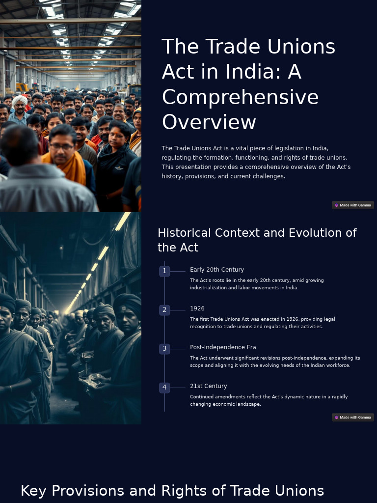 The Trade Unions Act in India A Comprehensive Overview | PDF | Trade ...