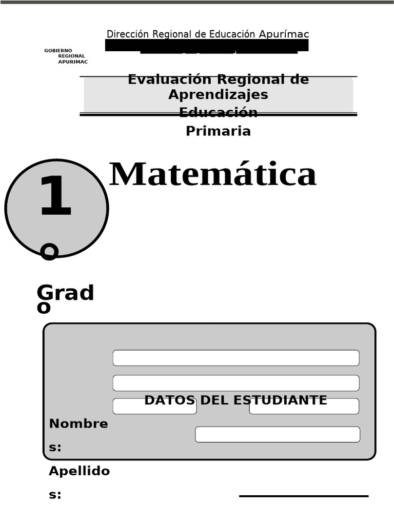 Prueba Regional 2° Grado | PDF