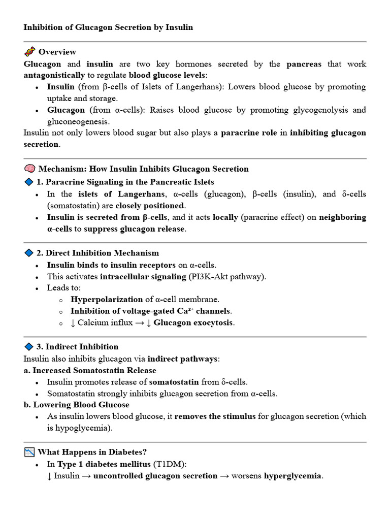 Insulin Inhibition | PDF
