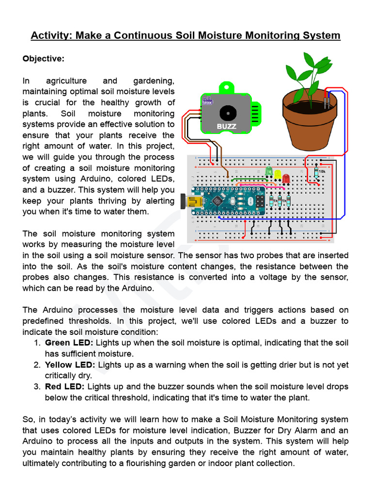 Activity - Make A Continuous Soil Moisture Monitoring System | PDF ...
