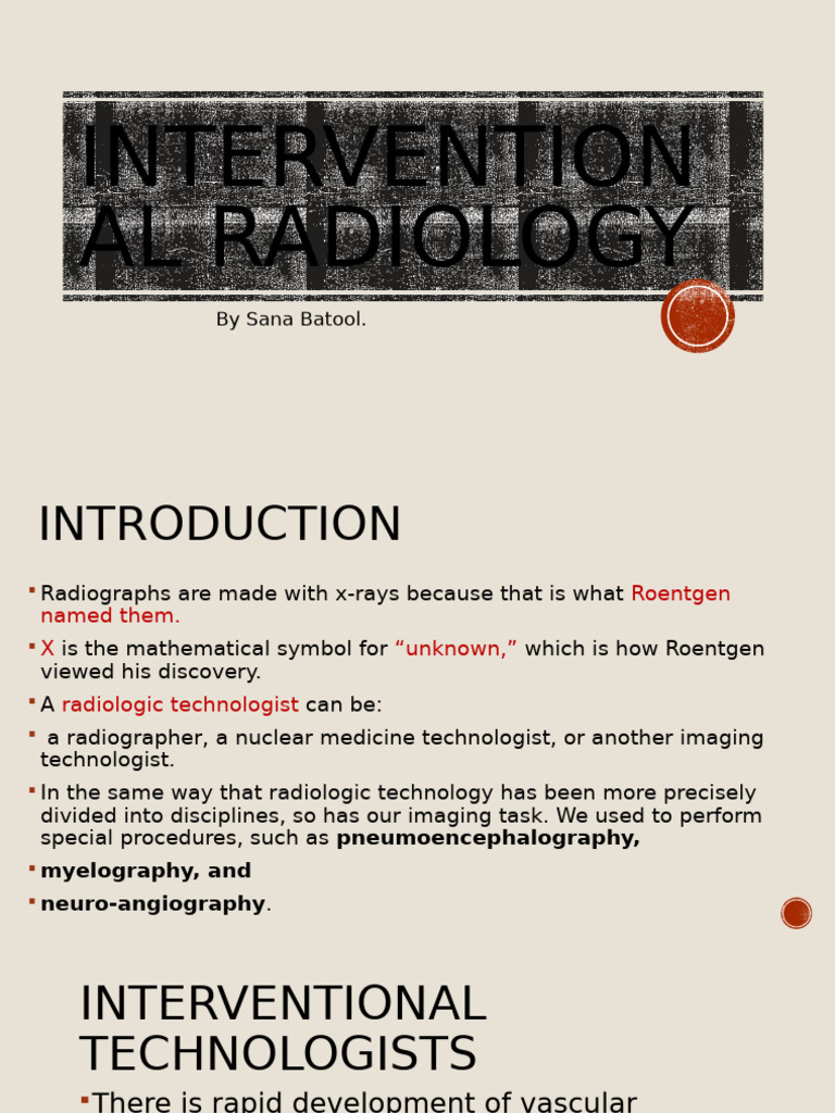 Interventional Radiology Techniques Explained | PDF | Angiography ...
