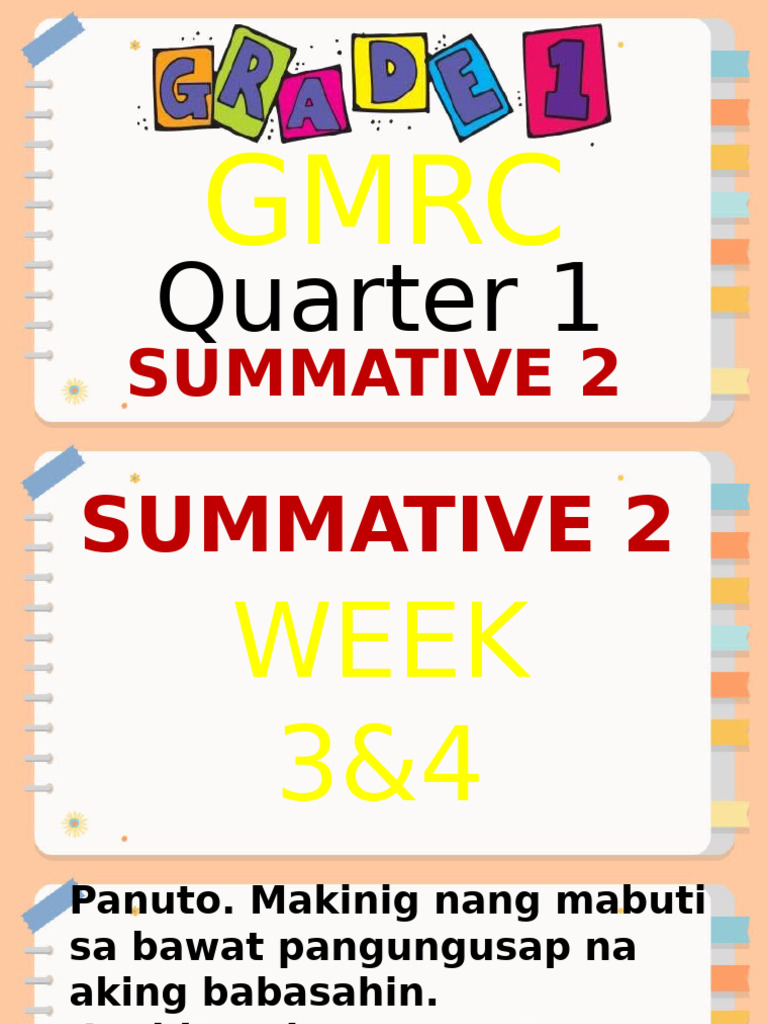 Gmrc-Summative 2 | PDF