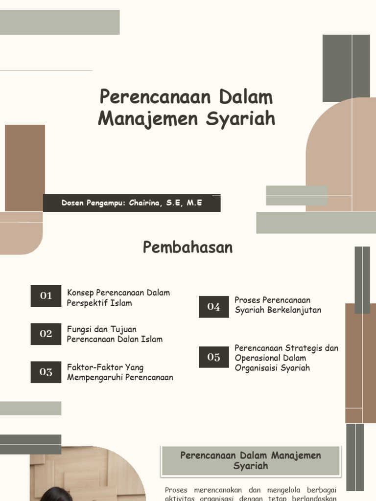 Perencanaan Dalam Manajemen Syariah | PDF